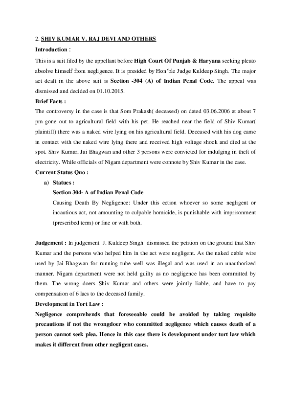 (DOC) Negligence case