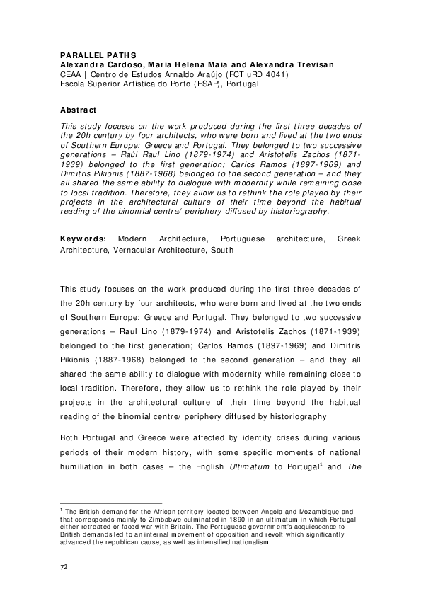 (PDF) Parallel Paths / Alexandra Cardoso, Maria Helena Maia and ...