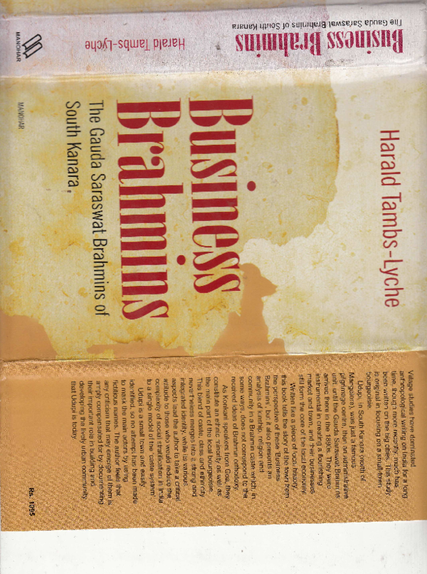 (PDF) Business Brahmins: The Gauda Saraswat Brahmins of South Kanara