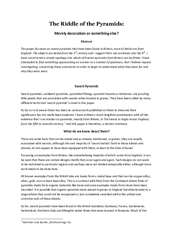 (PDF) The Riddle of the Pyramids: Merely decoration or something else