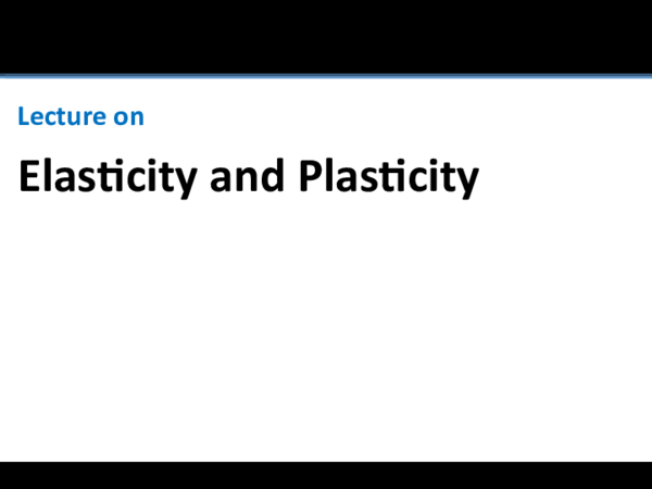 (PDF) Lecture on Elasticity(1)