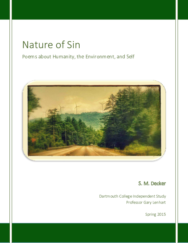 (PDF) Nature of Sin: Poems about Humanity, the Environment, and Self