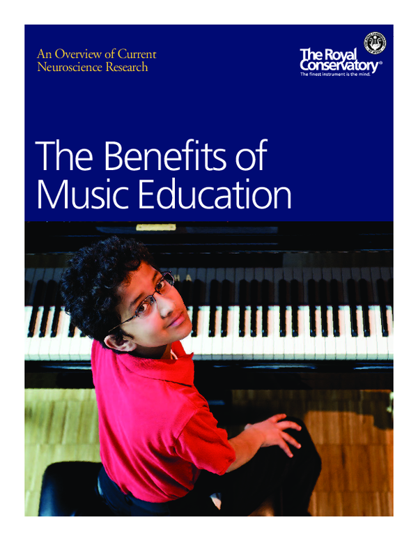 (PDF) The Benefits of Music Education PUBLISHED BY