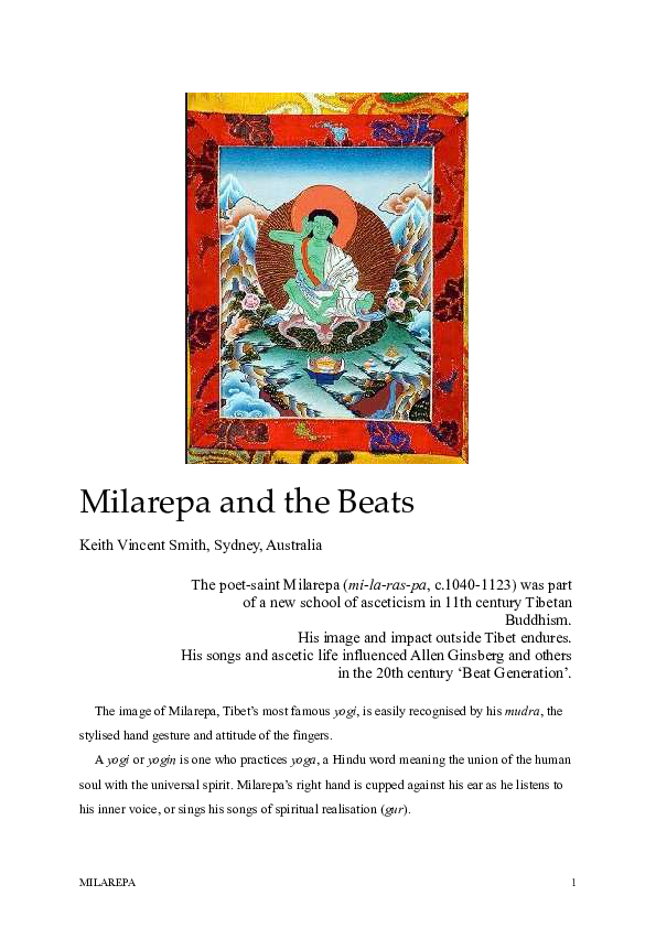 (PDF) Milarepa and the Beats