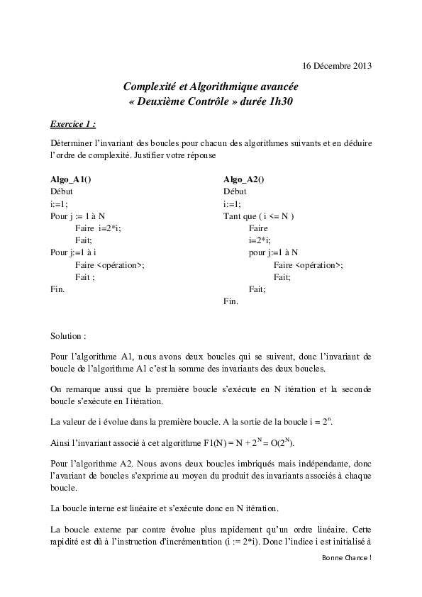 complexité boucles imbriquées