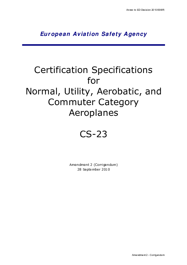 (PDF) European Aviation Safety Agency CONTENTS (general layout