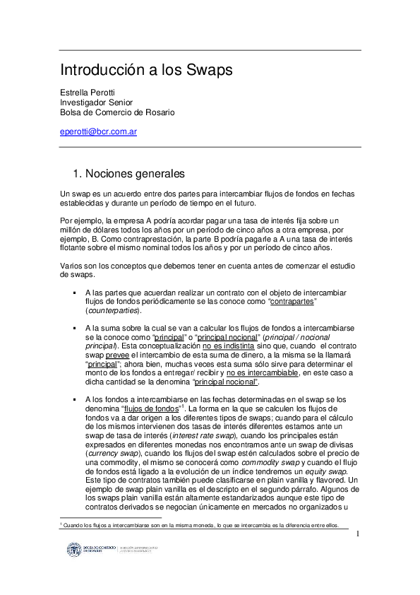 (PDF) Introducción a los Swaps