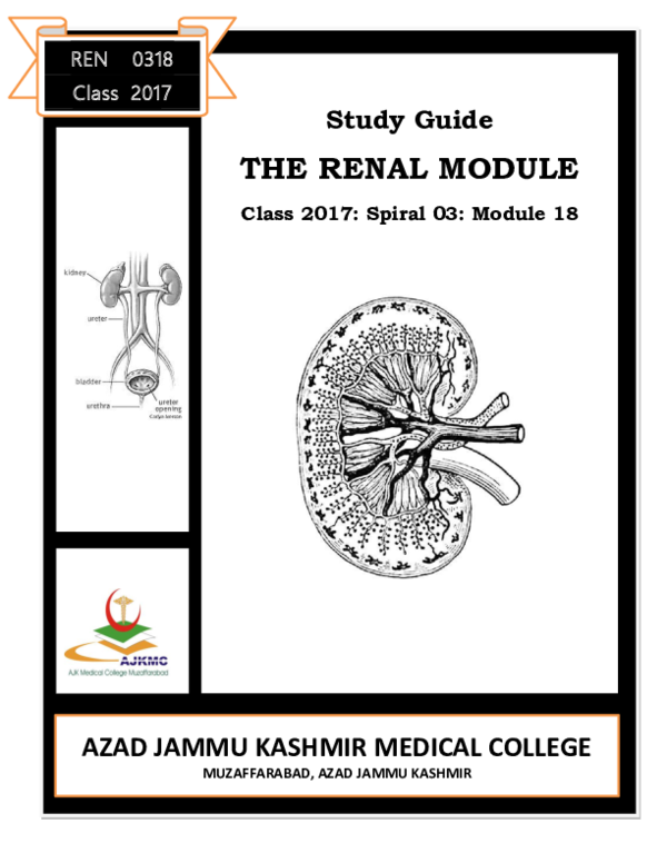 (DOC) The Renal Module: 3rd Spiral Study Guide