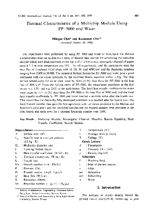(PDF) Thermal Characteristics of a Multichip Module Using PF-5060 and ...