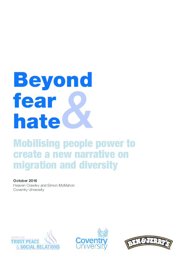 (PDF) Beyond fear and hate: Mobilising people power to create a new ...