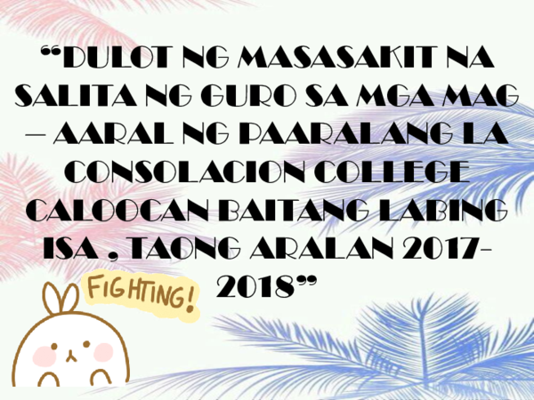 (PPT) DEFENSE IN FILIPINO