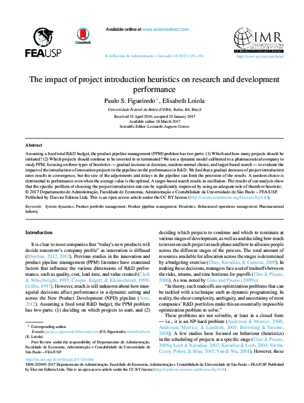 (PDF) The impact of project introduction heuristics on research and ...