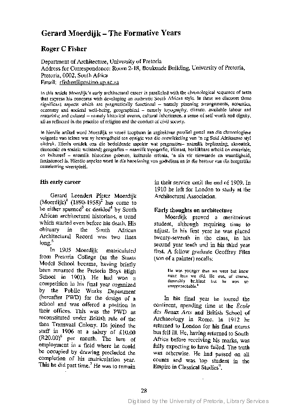 (PDF) Gerard Moerdijk - the formative years