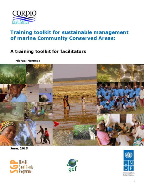 (PDF) Training toolkit for sustainable management of marine Community ...