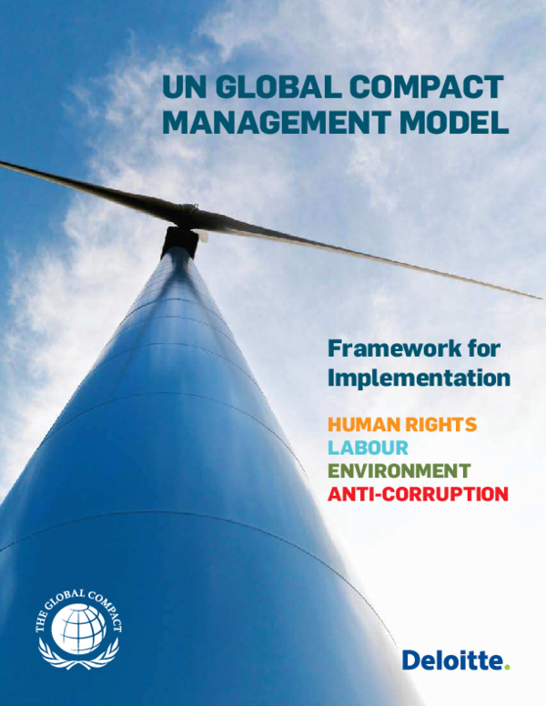 Communication on progress (COP) / en cours. Intégration des principes ...