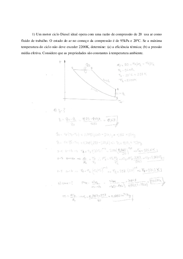 (PDF) Exercicios ciclo otto