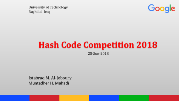 (PDF) Hash Code Competition 2018 | Istabraq M Al-Joboury - Academia.edu