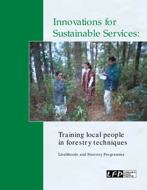 (PDF) Training local people in forestry techniques Livelihoods and ...