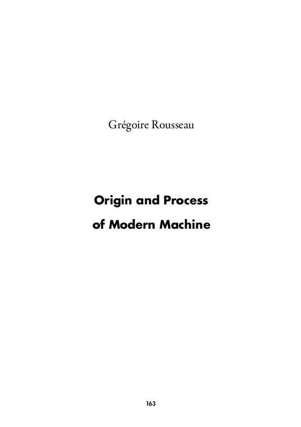 (PDF) Origin and Process of Modern Machine / Rabrab journal #02