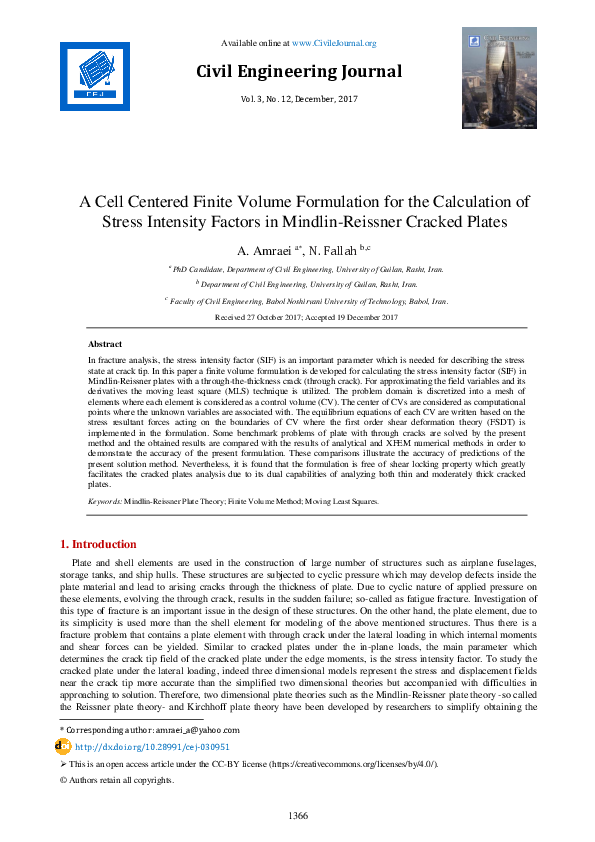 Pdf A Cell Centered Finite Volume Formulation For The Finite Volume
