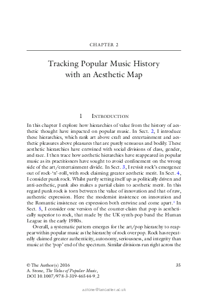 (PDF) Tracking Popular Music History with an Aesthetic Map