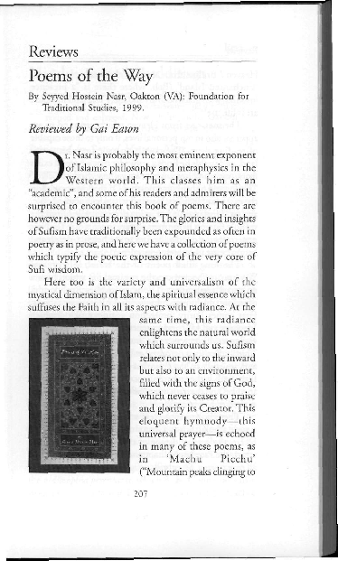 (PDF) Gai Eaton Review of Poems of the Way