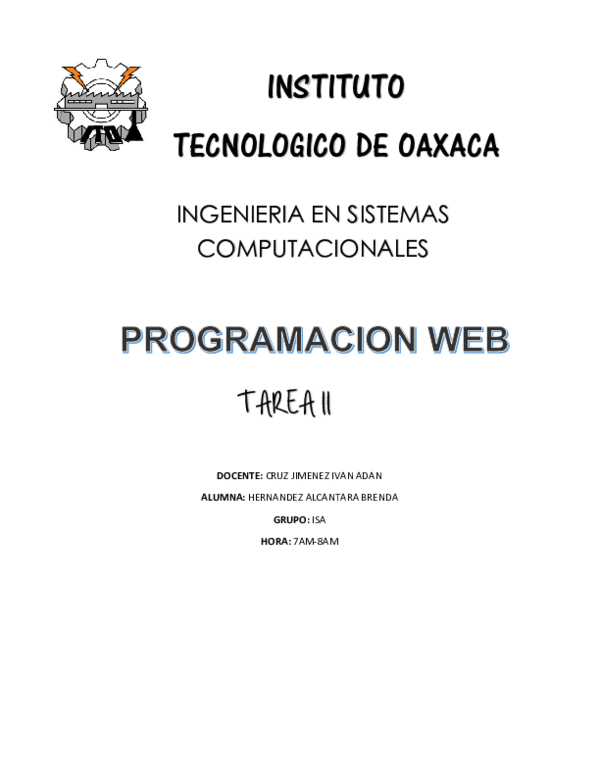 (PDF) TAREA II INGENIERIA EN SISTEMAS COMPUTACIONALES