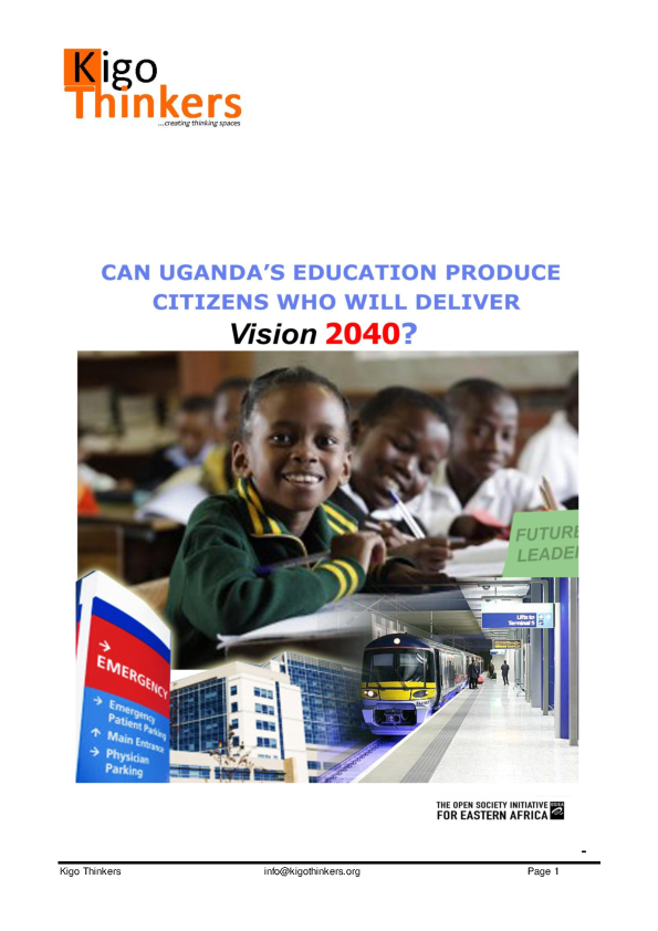 (PDF) Can Uganda's Education Produce Citizens who will deliver Vision ...