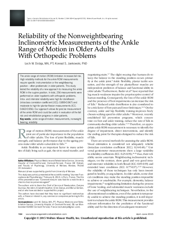 (PDF) Intraobserver and interobserver reliability of a method to ...