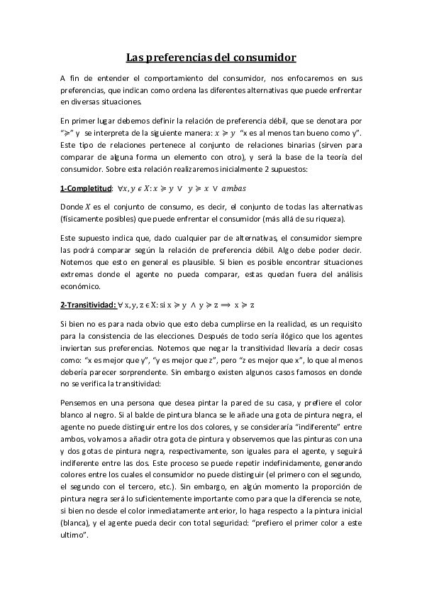 (PDF) Las preferencias del consumidor