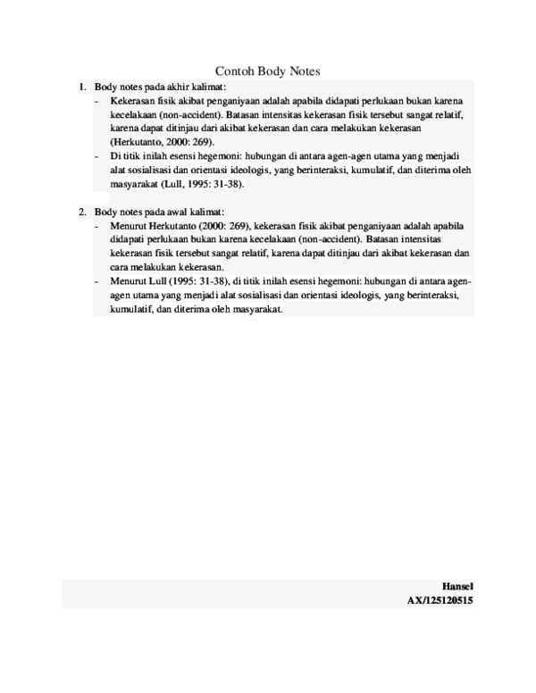 (DOC) Contoh Body Notes