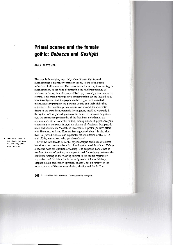 (PDF) "Primal Scenes and the Female Gothic: Hitchcock’s Rebecca and ...