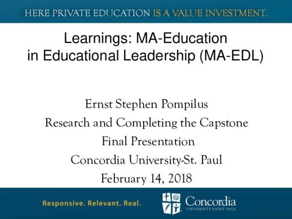 (PDF) Learnings: MA-Education in Educational Leadership (MA-EDL)