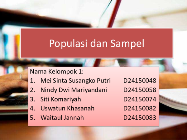 (PDF) Populasi dan Sampel