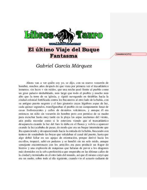 (PDF) Garcia Marquez, Gabriel - El ultimo Viaje del Buque Fantasma.pdf