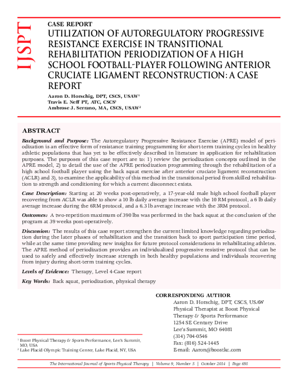 (PDF) Utilization of autoregulatory progressive resistance exercise in ...