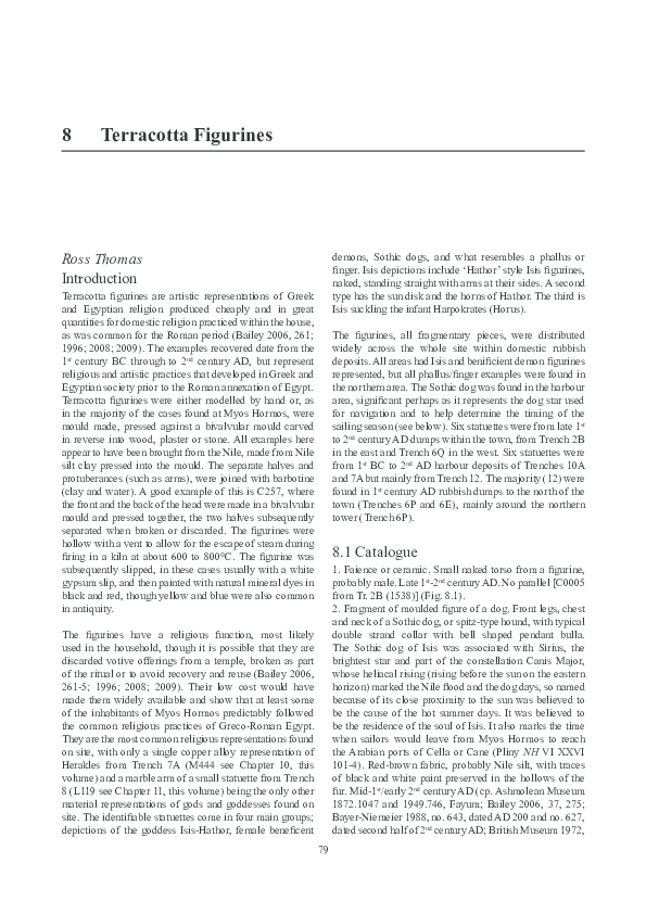 (PDF) Myos Hormos - Quseir al-Qadim: Terracotta figurines (2011)