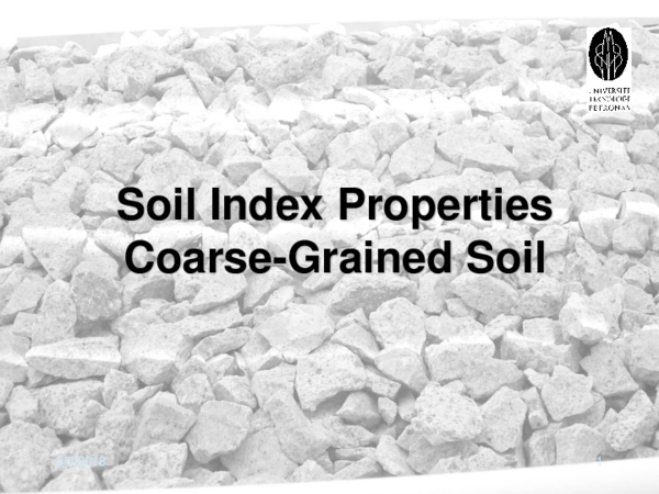 (PPT) Chapter 4a SOIL INDEX PROPERTIES (COARSE GRAINED SOIL)