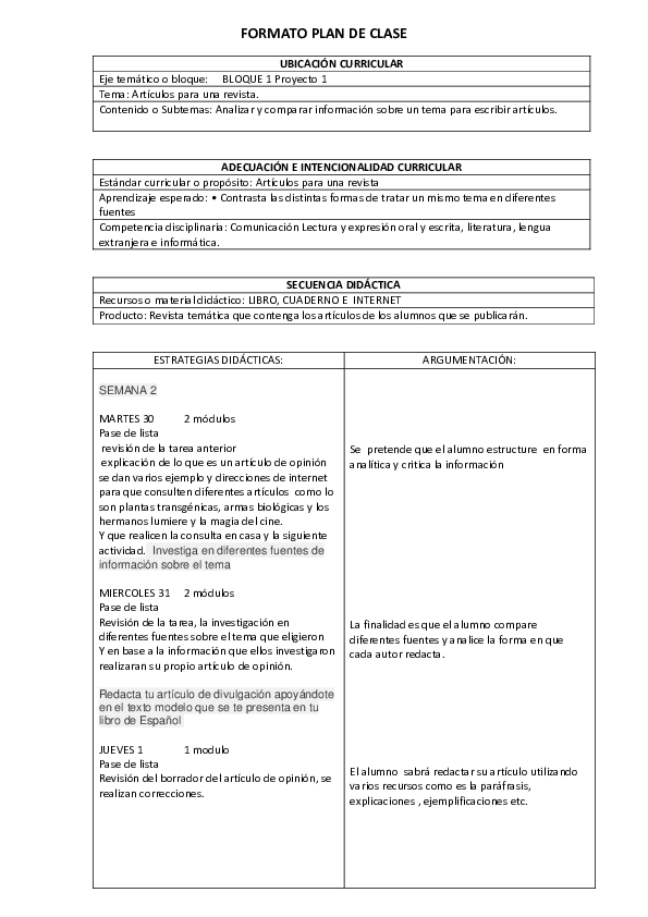 (DOC) FORMATO PLAN DE CLASE