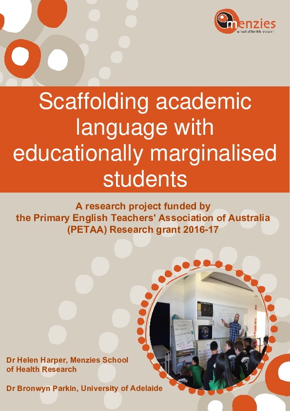 (PDF) Scaffolding academic language with educationally marginalised ...