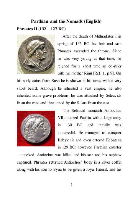 (PDF) Parthian and the Sakas (English)