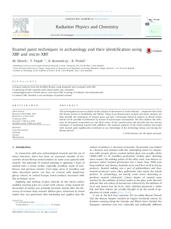 (PDF) Enamel paint techniques in archaeology and their identification ...