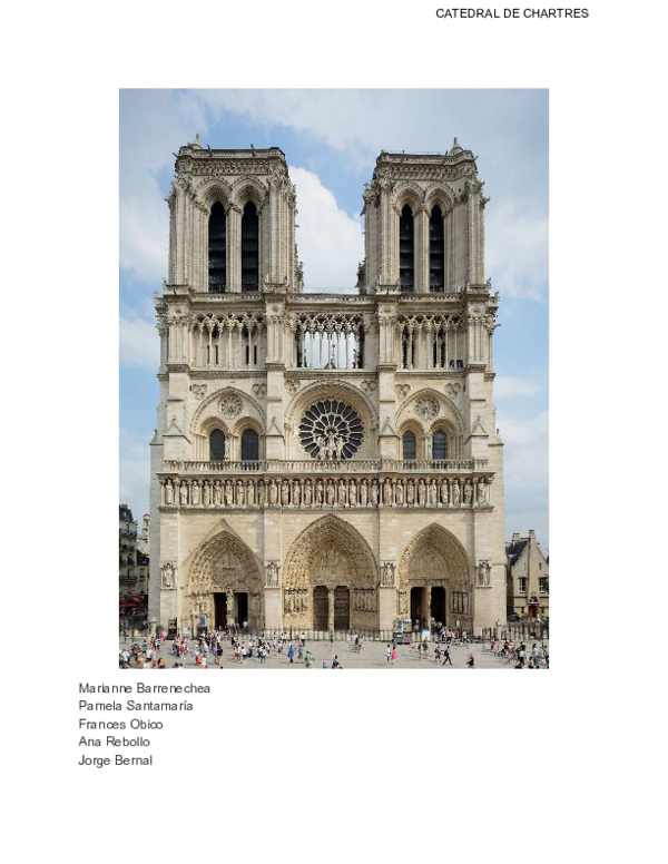 Fachada Oeste De La Catedral De Chartres La Catedral De Chartres