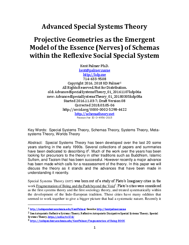(PDF) Advanced Special Systems Theory