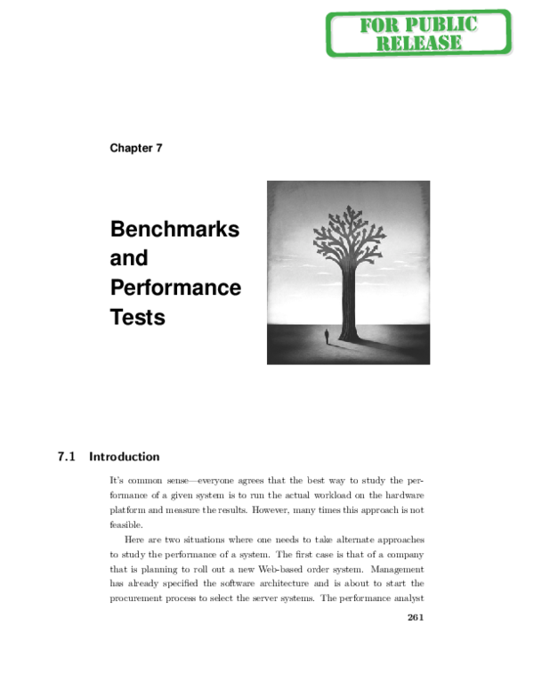 (PDF) Benchmarks and Performance Tests