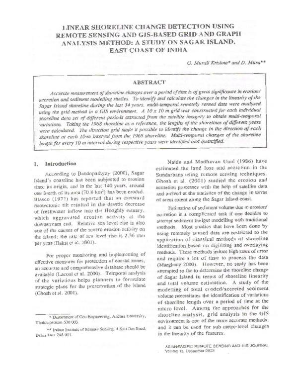 (PDF) 05_Linear_ShoreLine_Change_Detection GIS based GRID and Graph ...