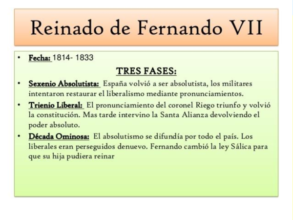 (PPT) Regnat de Ferran VII