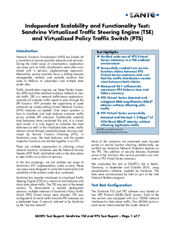 (PDF) EANTC Test Report: Sandvine TSE and PTS Test Report – Page 1 of 7 ...