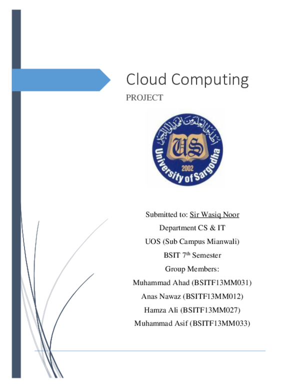 (DOC) CLOUD COMPUTING PROJECT