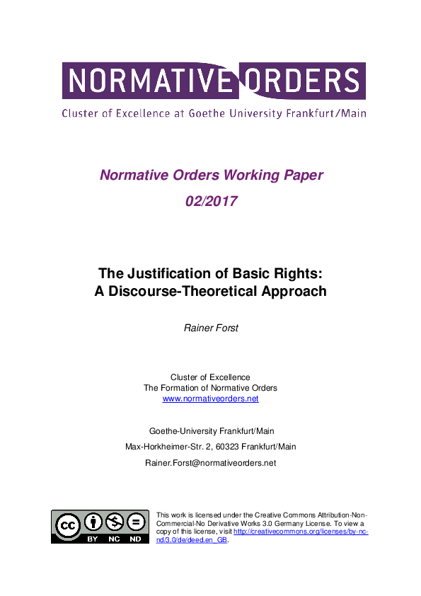 (PDF) Rainer Forst _ The Justification of Basic Rights: A Discourse ...